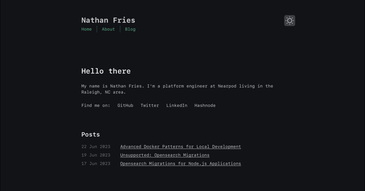 Home • Nathan Fries